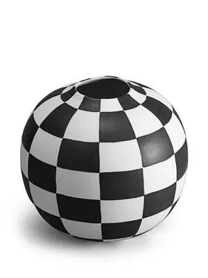 L'Objet Small Damier Checkerboard Vase - Black