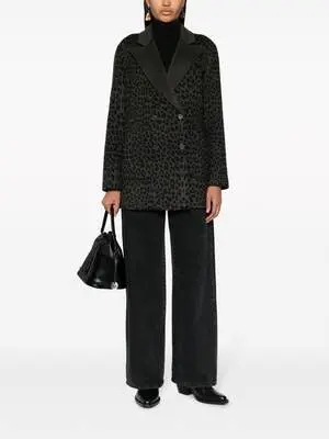 P.a.r.o.s.h Cheetah-print Blazer - Green