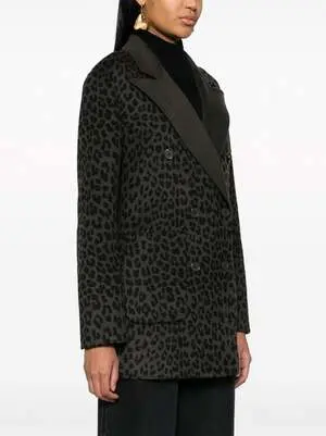 P.a.r.o.s.h Cheetah-print Blazer - Green