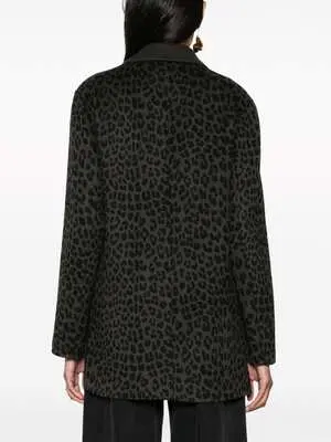 P.a.r.o.s.h Cheetah-print Blazer - Green