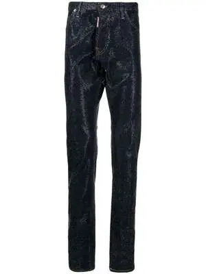 Dsquared2 Crystal-embellished Slim-leg Jeans