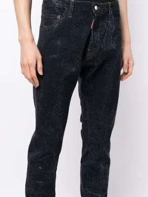 Dsquared2 Crystal-embellished Slim-leg Jeans