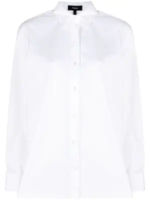 Theory Long-sleeve Cotton-blend Shirt