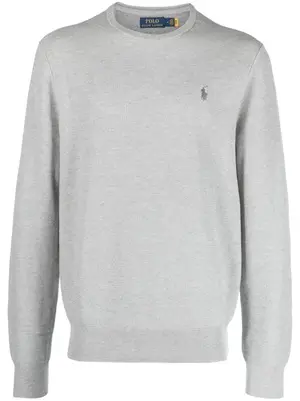 Polo Ralph Lauren Pony-embroidered Cotton Jumper - Grey