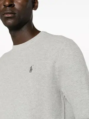 Polo Ralph Lauren Pony-embroidered Cotton Jumper - Grey