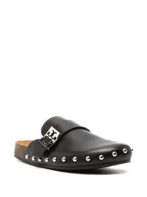 Tory Burch Studded Leather Slippers