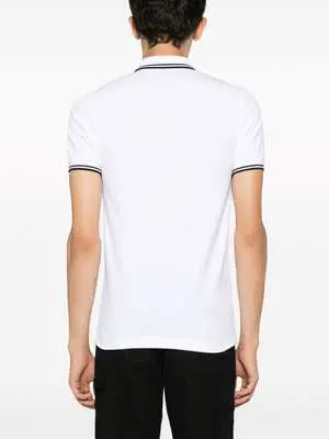 Fred Perry Logo-embroidered Cotton Polo Shirt - White