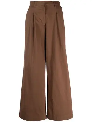 Pinko Wide-leg Cotton Trousers