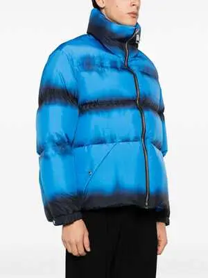Khrisjoy Faded-effect Padded Jacket - Blue