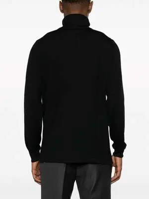 ERALDO Roll-neck Wool-blend Jumper - Black