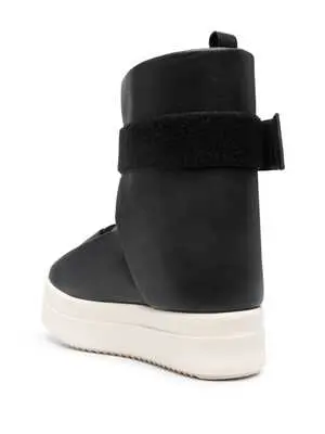 Rick Owens Buckled Leather Platform Ankle Boots
