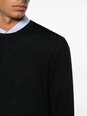 ERALDO Crew-neck Wool-blend Jumper - Black