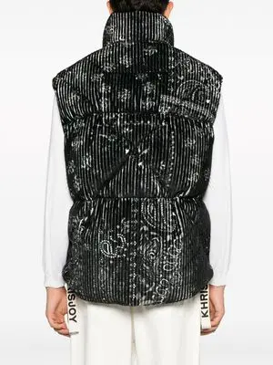 Khrisjoy Paisley-print Padded Gilet - Black