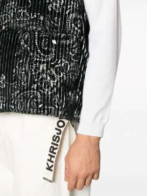 Khrisjoy Paisley-print Padded Gilet - Black