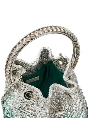 JIMMY CHOO Bon Bon Crystal-embellished Bucket Bag