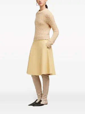 AMI Paris A-line Skirt - Yellow