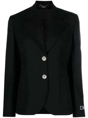 Versace Crocodile-jacquard Wool Blazer