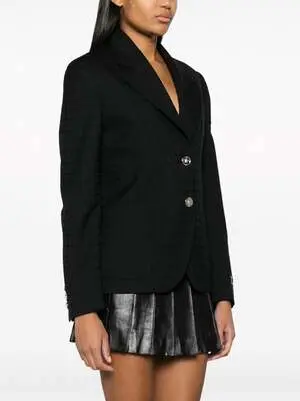 Versace Crocodile-jacquard Wool Blazer