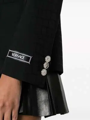 Versace Crocodile-jacquard Wool Blazer
