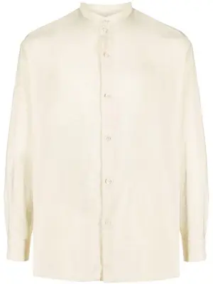 LEMAIRE Band-collar Silk-blend Shirt