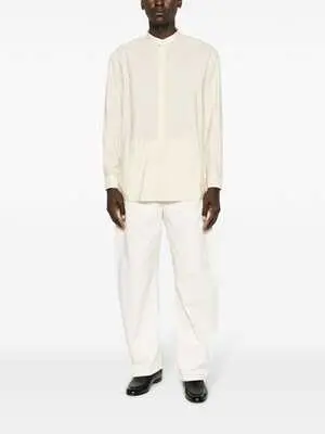 LEMAIRE Band-collar Silk-blend Shirt