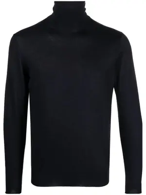 ERALDO Roll-neck Cashmere-blend Jumper - Blue