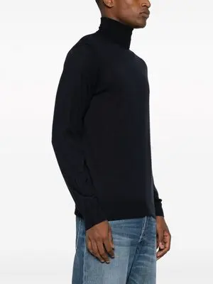 ERALDO Roll-neck Cashmere-blend Jumper - Blue