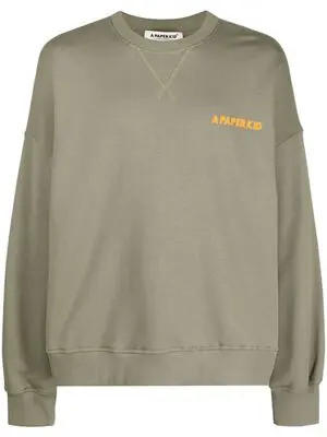 A PAPER KID Logo-print Cotton Sweatshirt