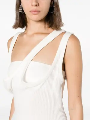 Attico Asymmetric Ribbed Top