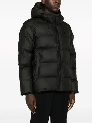 Rains Alta Hooded Puffer Jacket - Black