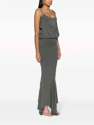 Attico Draped Mélange Dress - Grey