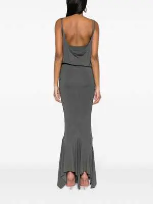 Attico Draped Mélange Dress - Grey