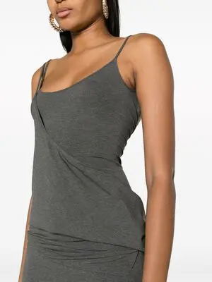 Attico Draped Mélange Dress - Grey