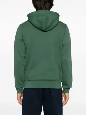Lacoste Logo-embroidered Zip-up Hoodie - Green