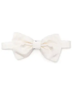 Dolce & Gabbana Silk Bow Tie - White