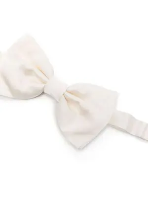 Dolce & Gabbana Silk Bow Tie - White