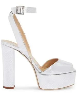 GIUSEPPE ZANOTTI 120mm Betty Platform Sandals - Silver