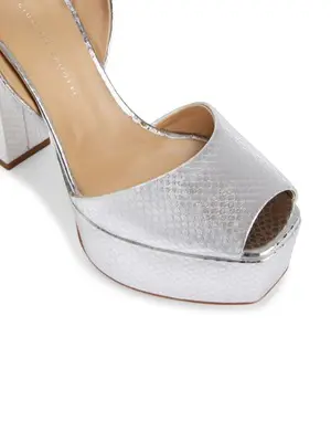 GIUSEPPE ZANOTTI 120mm Betty Platform Sandals - Silver