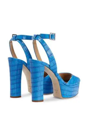GIUSEPPE ZANOTTI 120mm Betty Platform Sandals - Blue