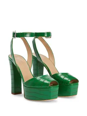GIUSEPPE ZANOTTI 120mm Betty Platform Sandals - Green