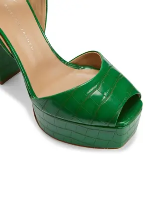 GIUSEPPE ZANOTTI 120mm Betty Platform Sandals - Green