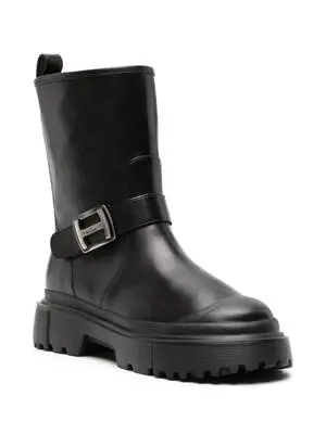 Hogan Logo-buckle 40mm Ankle Boots