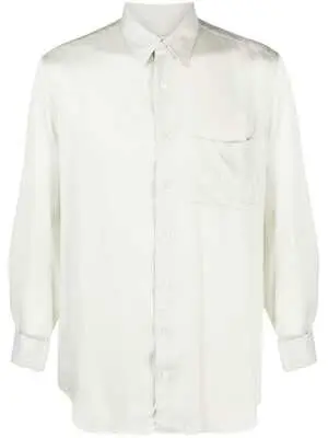 LARDINI Stripe-pattern Classic-collar Shirt