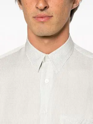 LARDINI Stripe-pattern Classic-collar Shirt