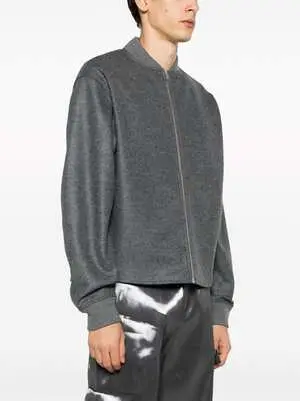 JIL SANDER Zip-up Wool Bomber Jacket