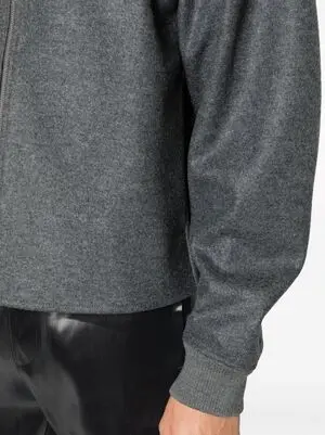 JIL SANDER Zip-up Wool Bomber Jacket