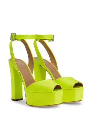 GIUSEPPE ZANOTTI 120mm Betty Platform Sandals - Yellow