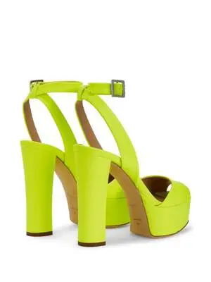 GIUSEPPE ZANOTTI 120mm Betty Platform Sandals - Yellow