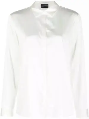 Emporio Armani Satin Silk Shirt - White
