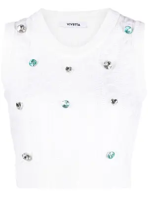 Vivetta Gemstone-detail Cable-knit Vest